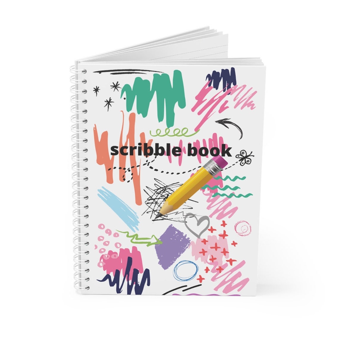 SCRIBBLE/JOURNAL/lined Paper Writing /Spiral Notebook | Etsy