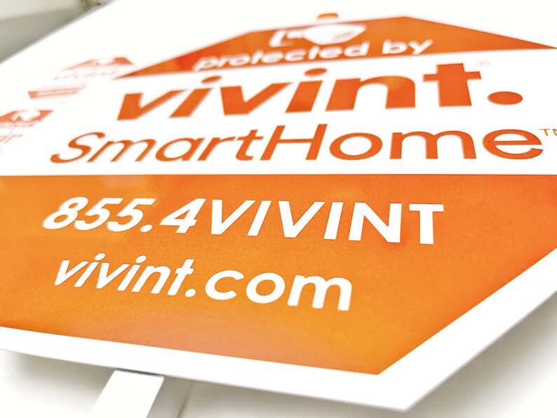 VIVINT Security Yard Signs 10 in X 10 in 100% Aluminum With 6 Stickers ...