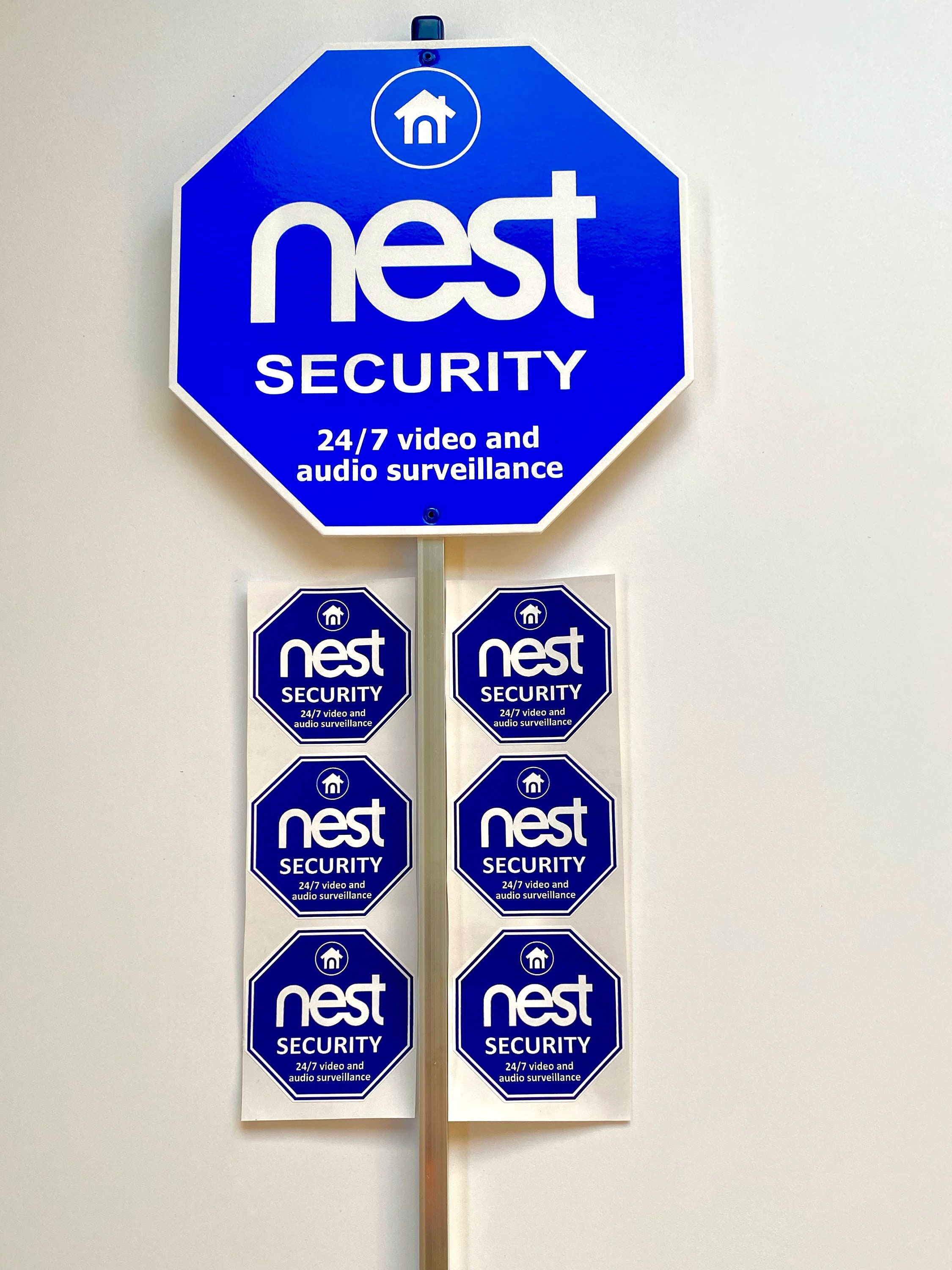NEST SECUTITY yard sign with 6 stickers for windows and doors | Etsy
