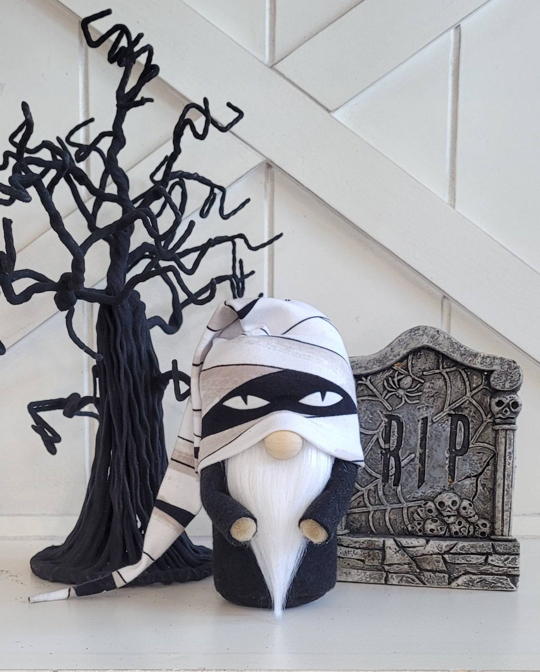 Mummy Gnome, Halloween Gnome, Spooky Gnome, Tiered Tray Gnome - Etsy