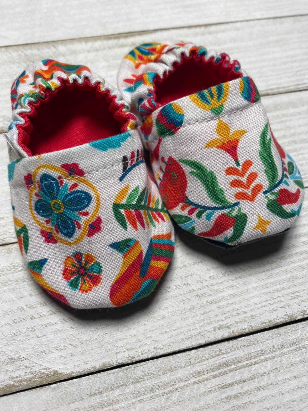 Reversible Baby Moccasins: Mexican-inspired Unisex Crib Shoes - Etsy