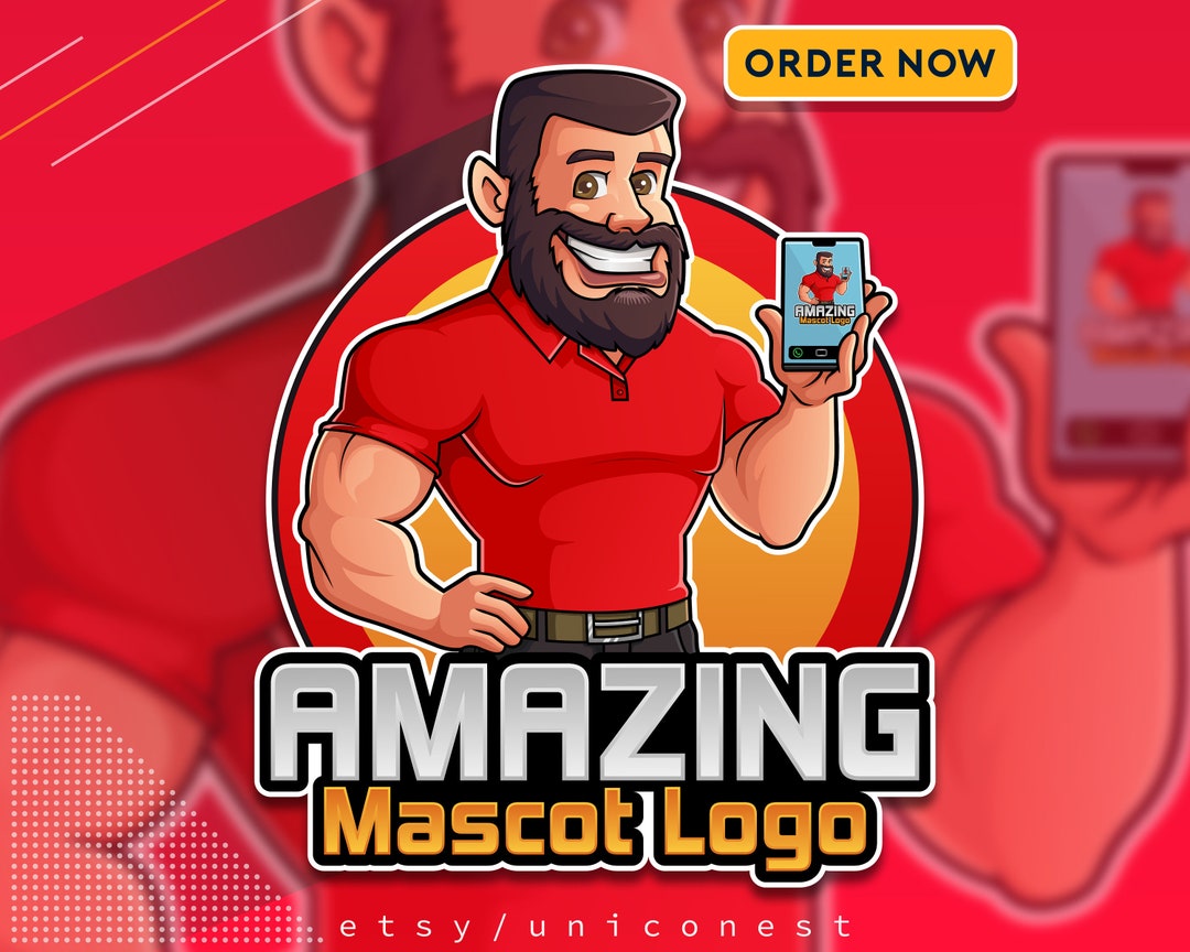 Custom Modern Cartoon Logo, Character Logo, Animal Logo, Caricature ...