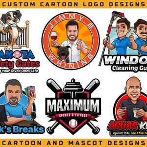 Custom Unique Mascot Logo Design, Modern Cartoon Logo, Character Logo ...
