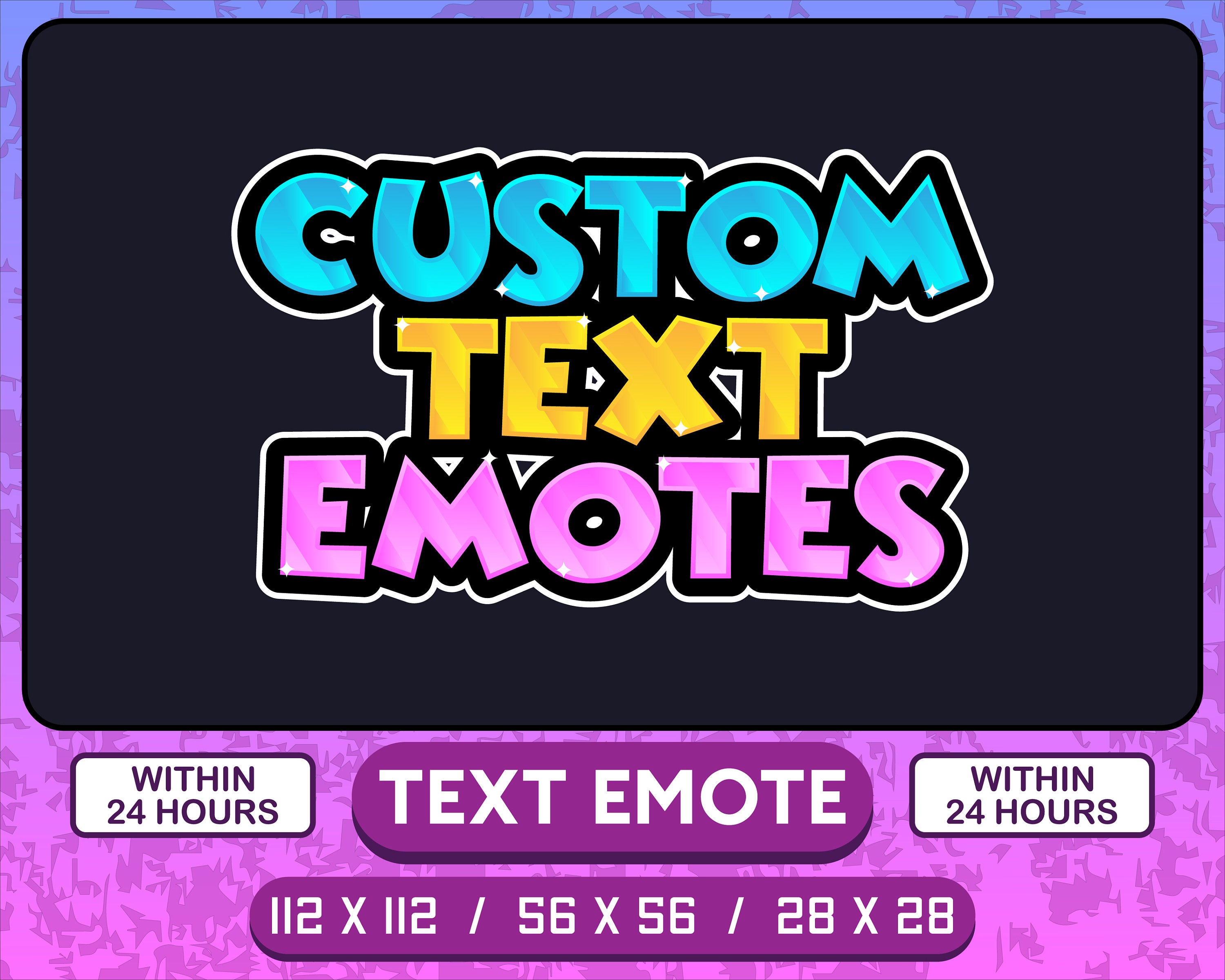Custom Text Emotes / Text Sticker for Twitch, Youtube, Discord ...