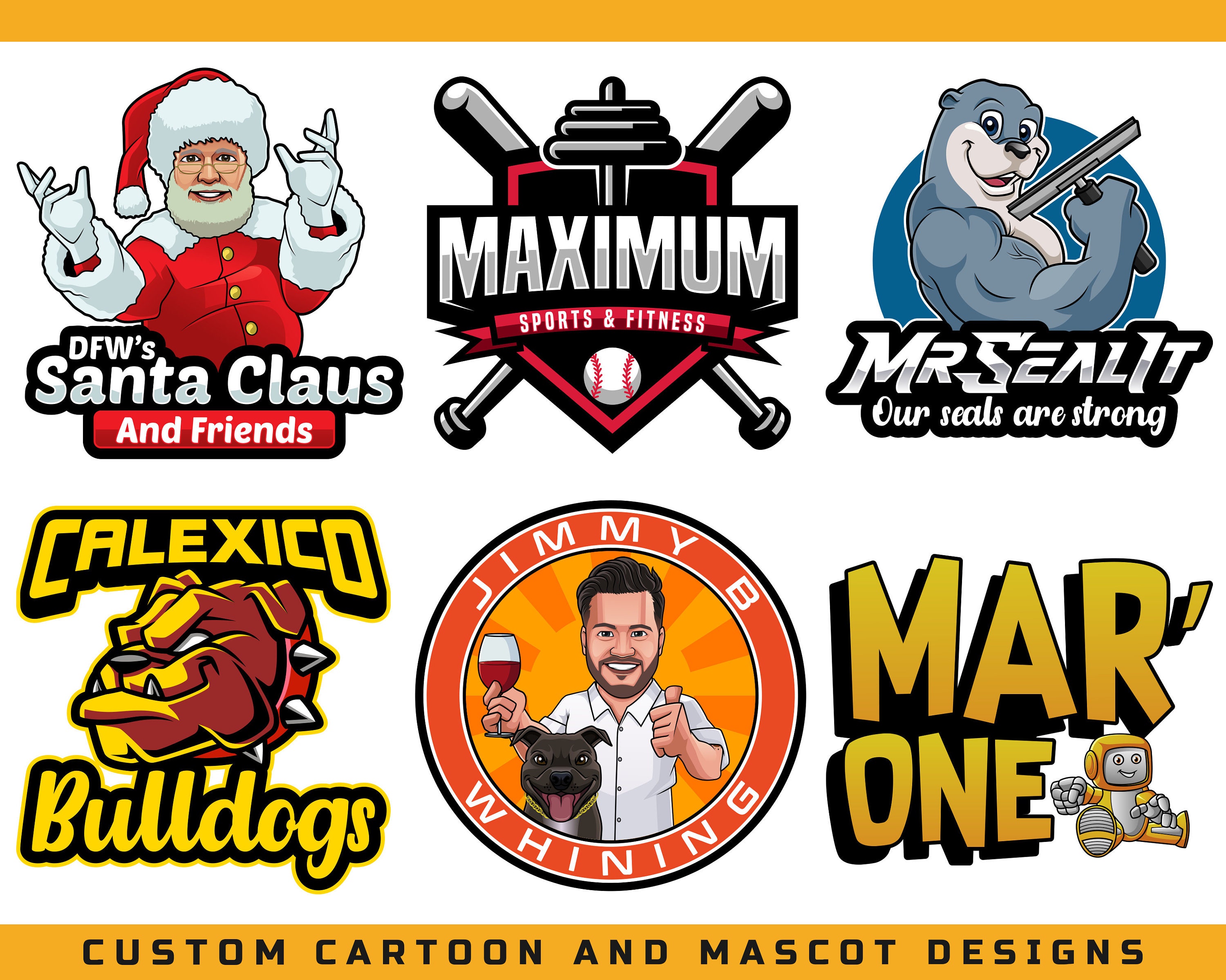 Custom Cartoon Logo, Mascot Logo, Caricature Logo, Hand Drawn Logo ...