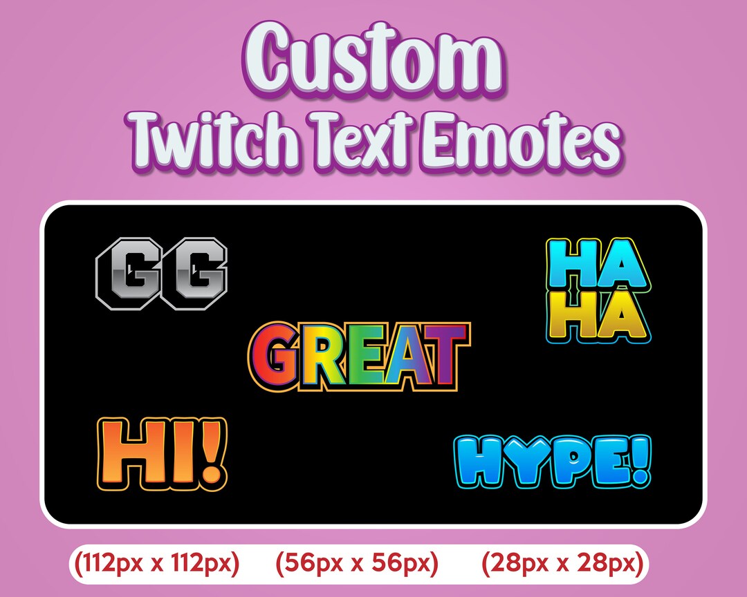Custom Text Emotes / Text Sticker for Twitch, Youtube, Discord ...