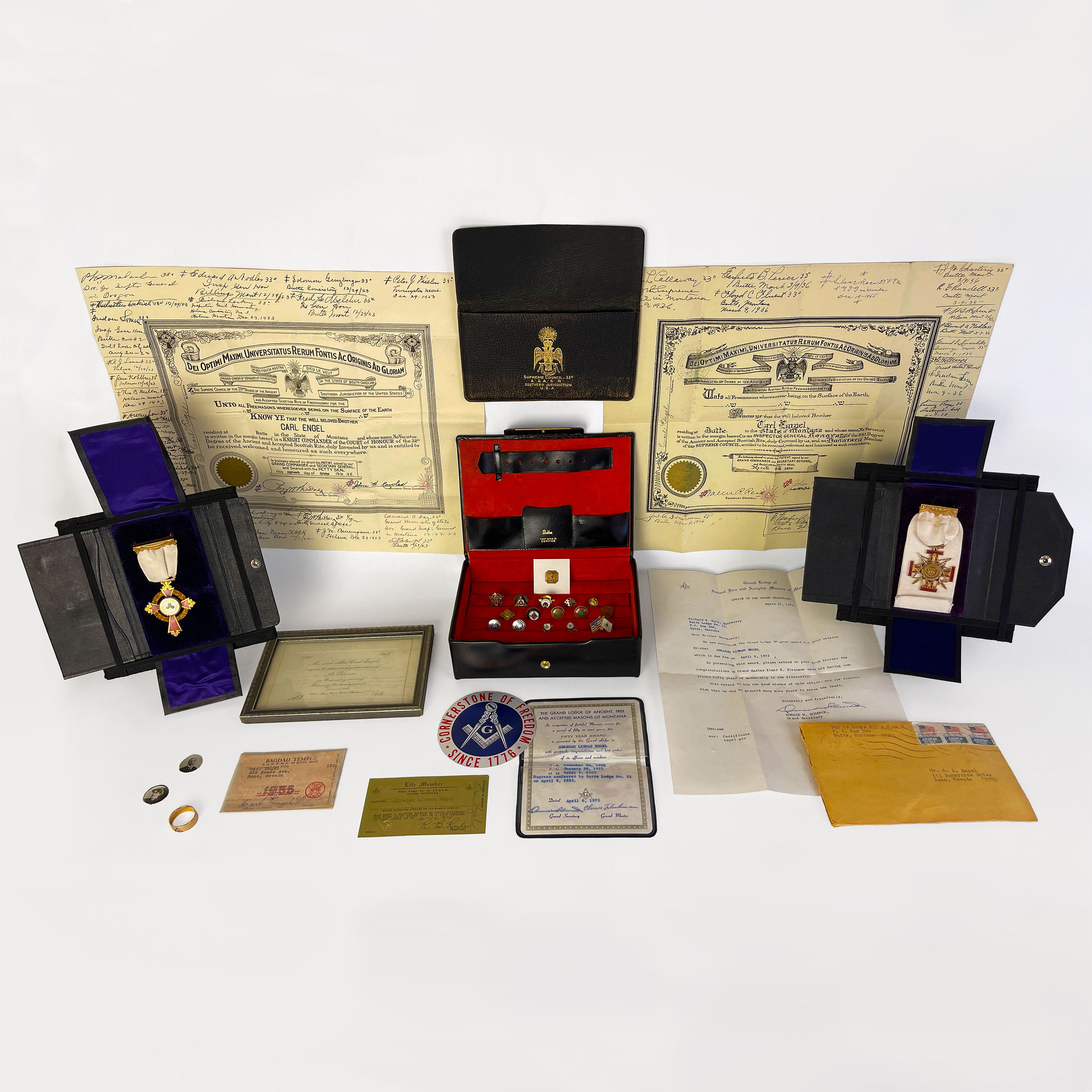 Massive Historical Masonic Treasure Trove - Freemason Collection of 32 ...