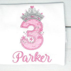 Princess Tiara Birthday Shirt, Fairy Birthday Shirt, Girl Birthday ...