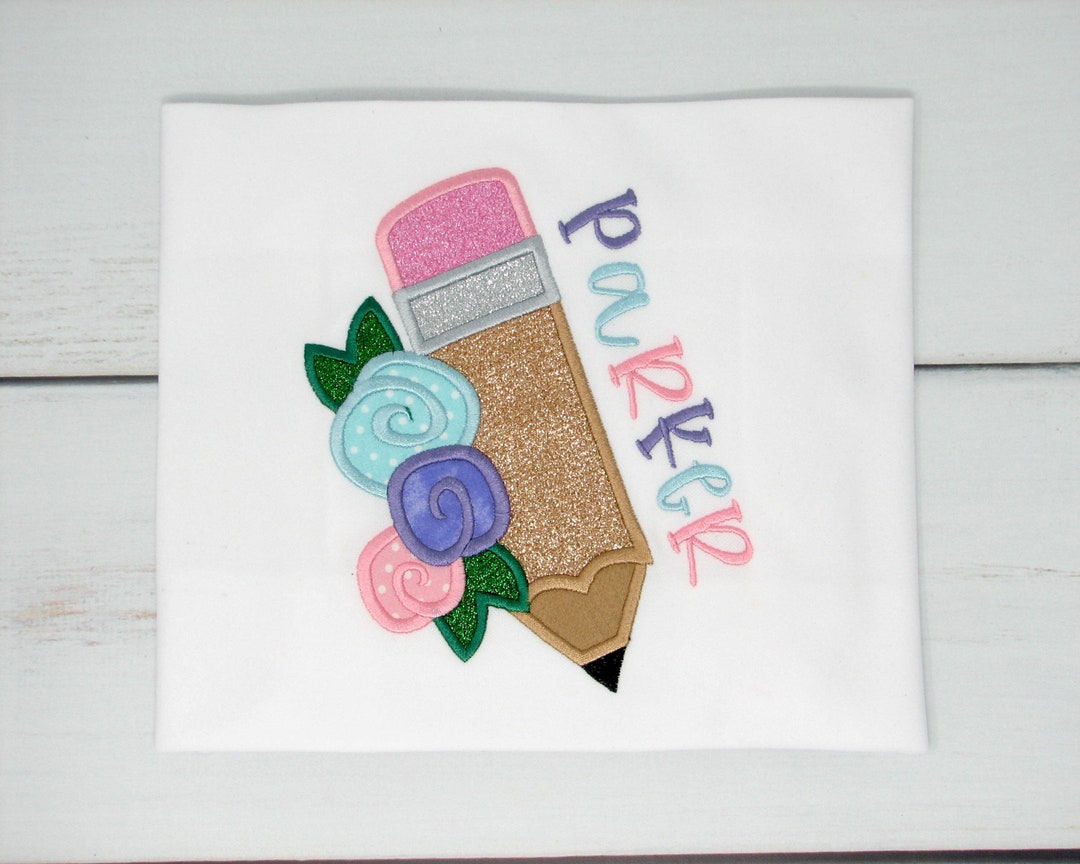 Girls Floral Back to School Pencil Shirt, Back to School Shirt, School ...