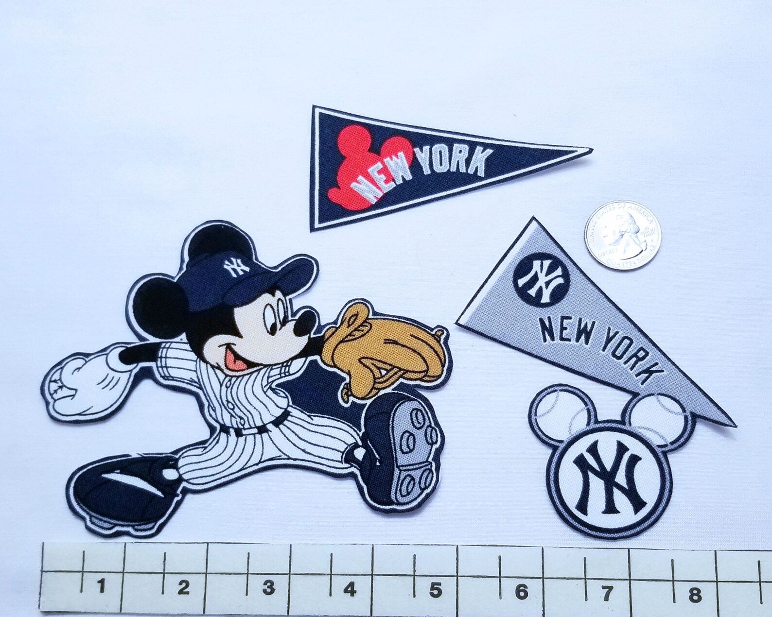 New York Yankees Baseball MICKEY Mouse MLB Cotton Fabric | Etsy