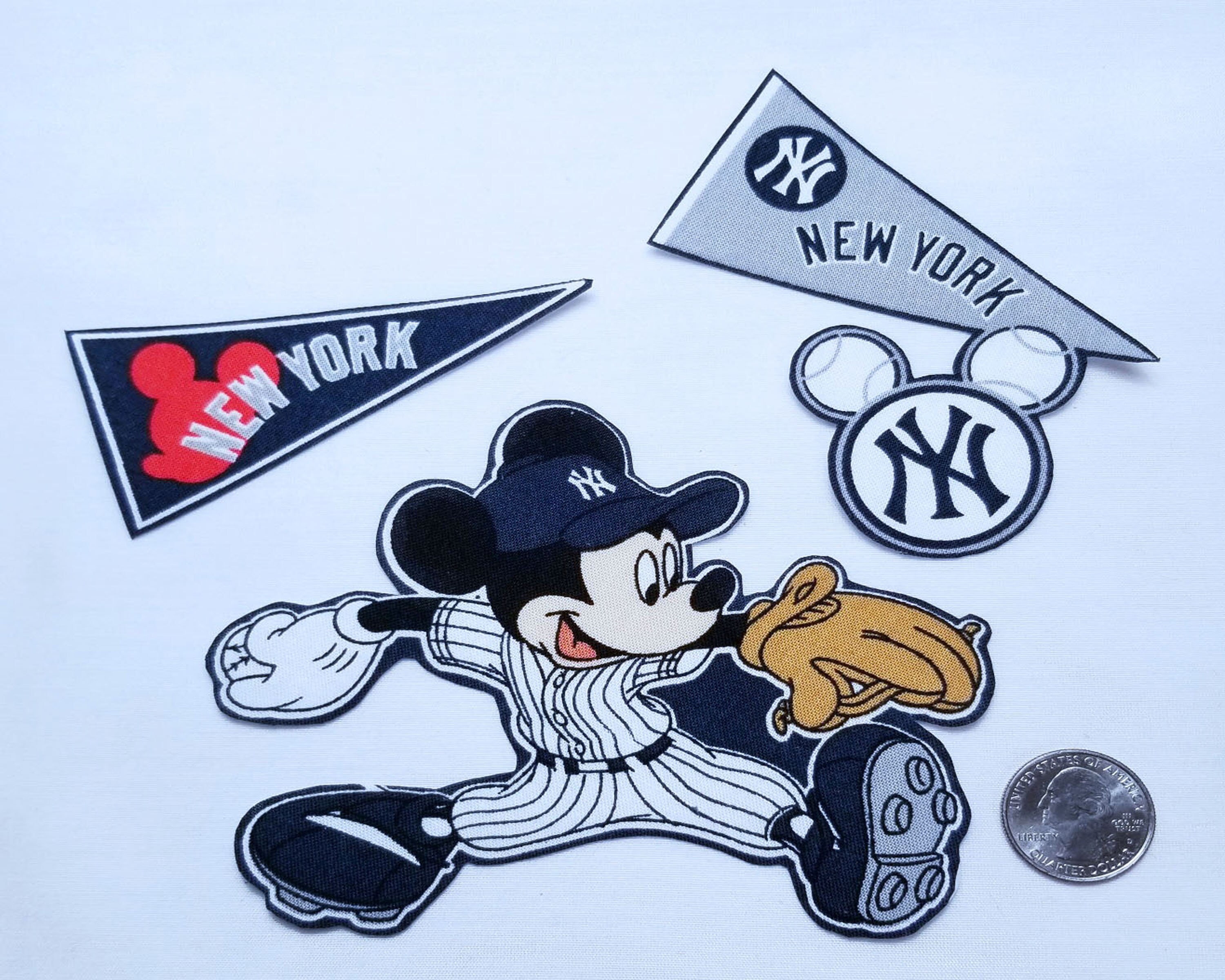 New York Yankees Baseball MICKEY Mouse MLB Cotton Fabric | Etsy