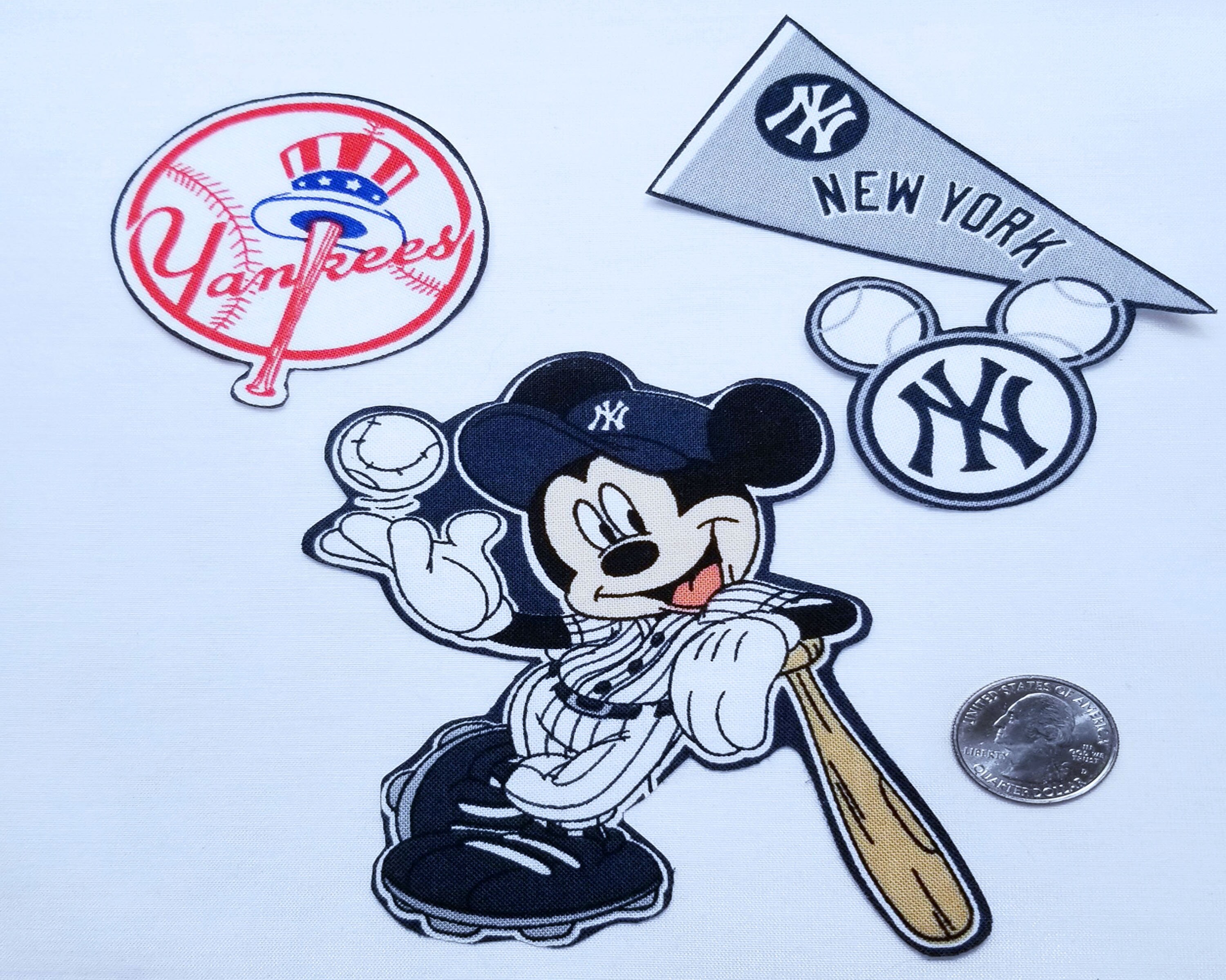 New York Yankees Baseball MICKEY Mouse MLB Cotton Fabric | Etsy