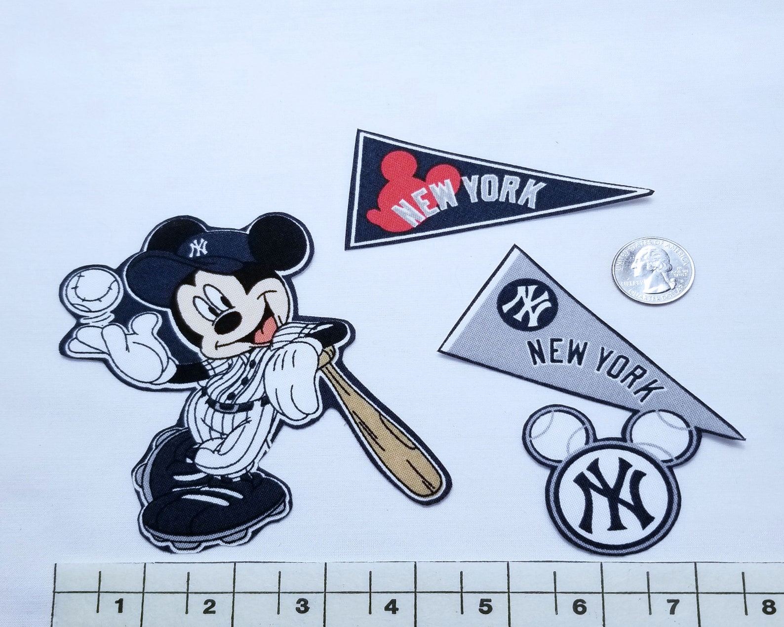 New York Yankees Baseball MICKEY Mouse MLB Cotton Fabric | Etsy