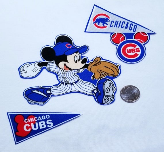 Chicago Cubs Mickey Mouse MLB Fabric Iron on Appliques Mickey | Etsy