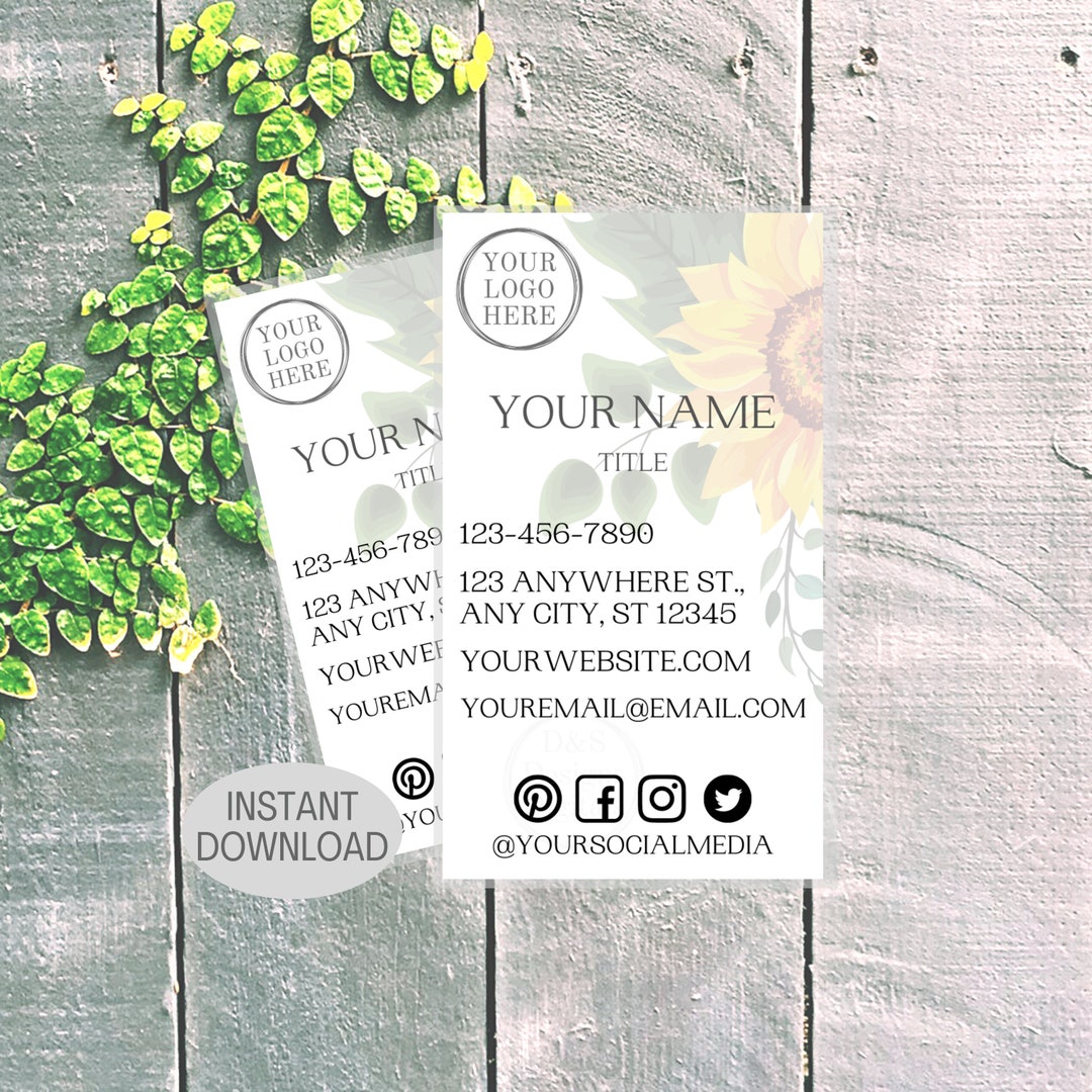 Customizable Business Card Template | Print From Home Business Cards ...