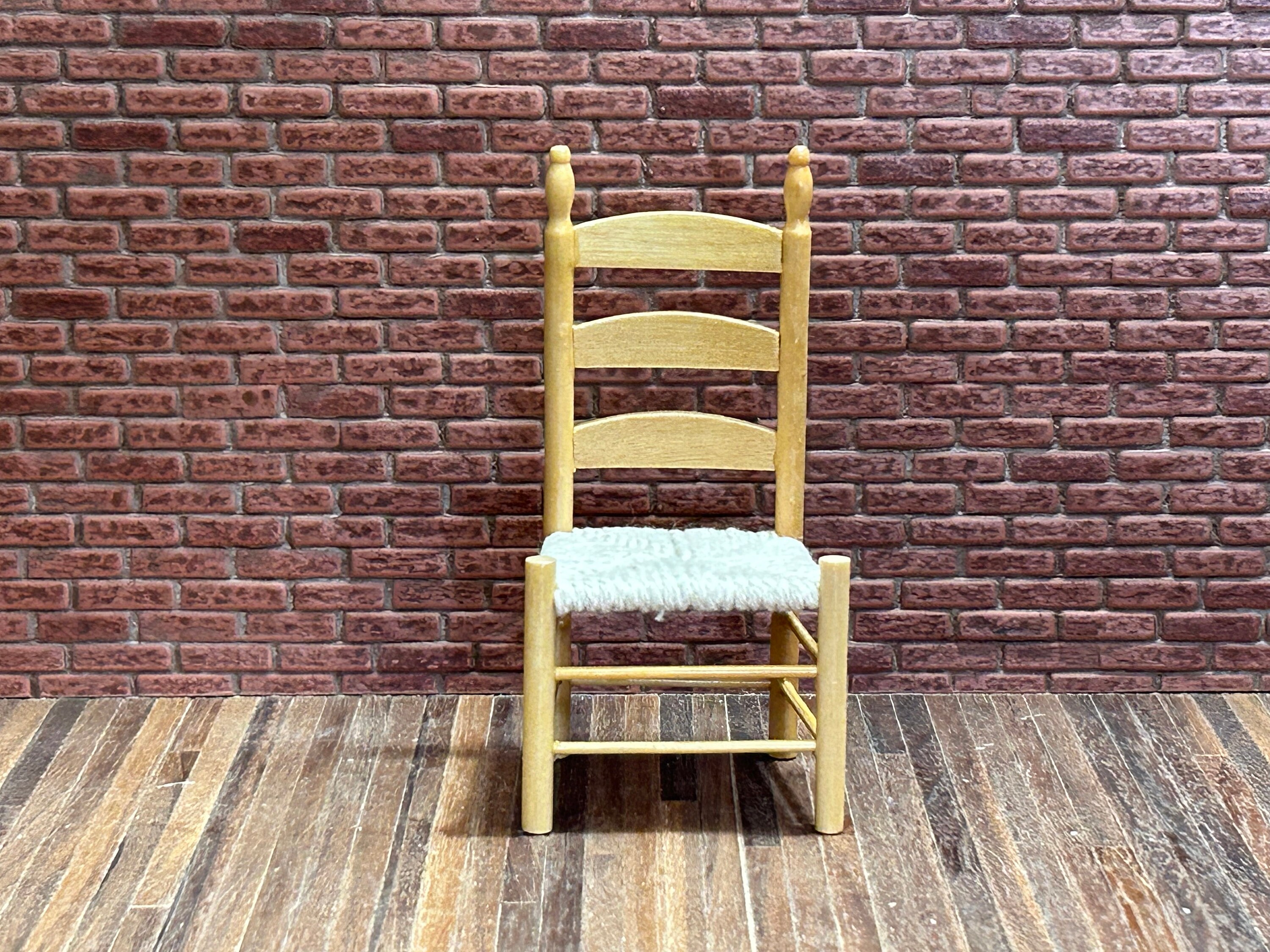 American Country Vintage Style Ladder Back Side Chair With Woven Seat ...