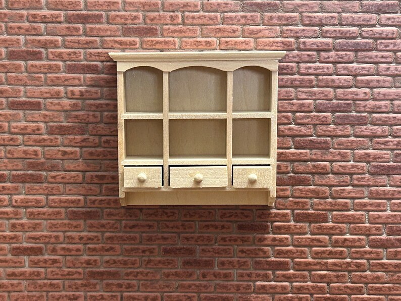 Small Old Style Wall Shelf. 1/12 Scale in Unpainted Wood. Practical ...
