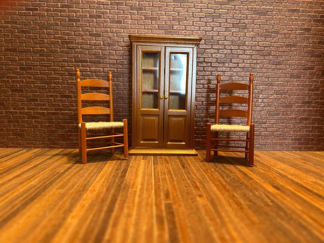 American Country Vintage Style Ladder Back Side Chair With Woven Seat ...