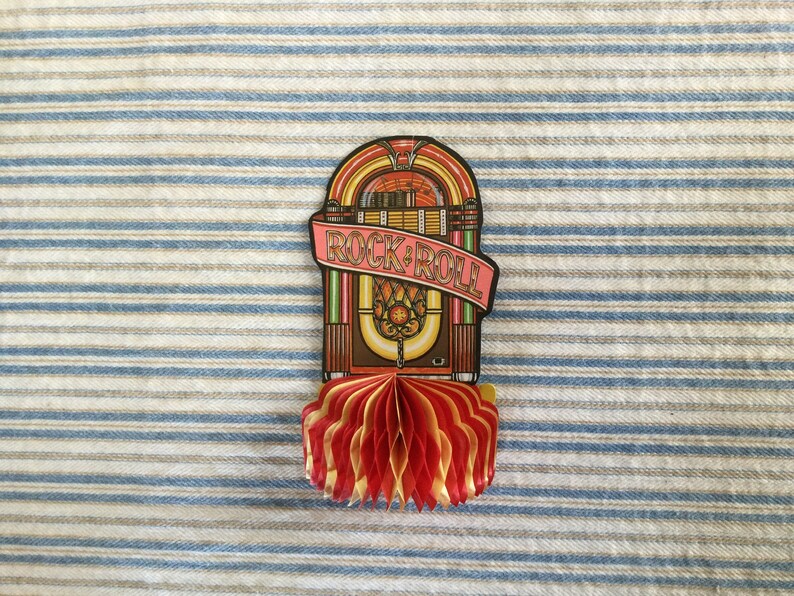 1991 Beistle Co. 50s Theme Dinner Rock & Roll Party Decoration Mini ...