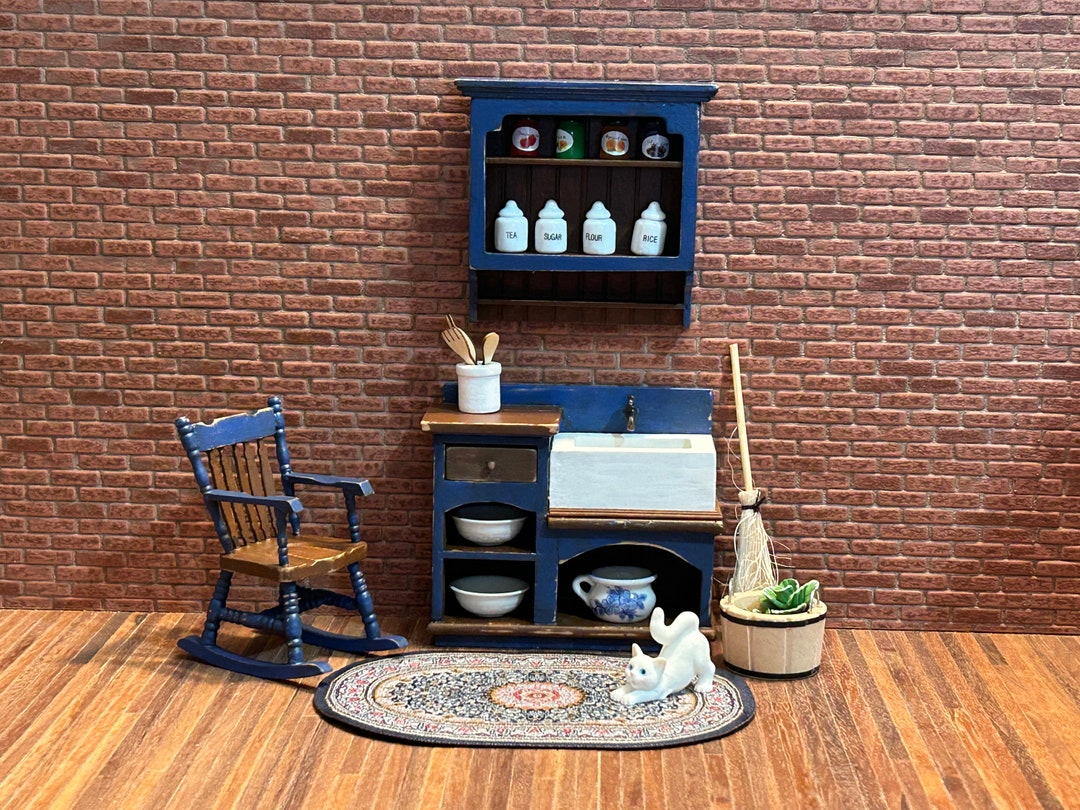 Antique Kitchen Set. Set of 14 Items. Rare Sink Unit With Storage. Wall ...