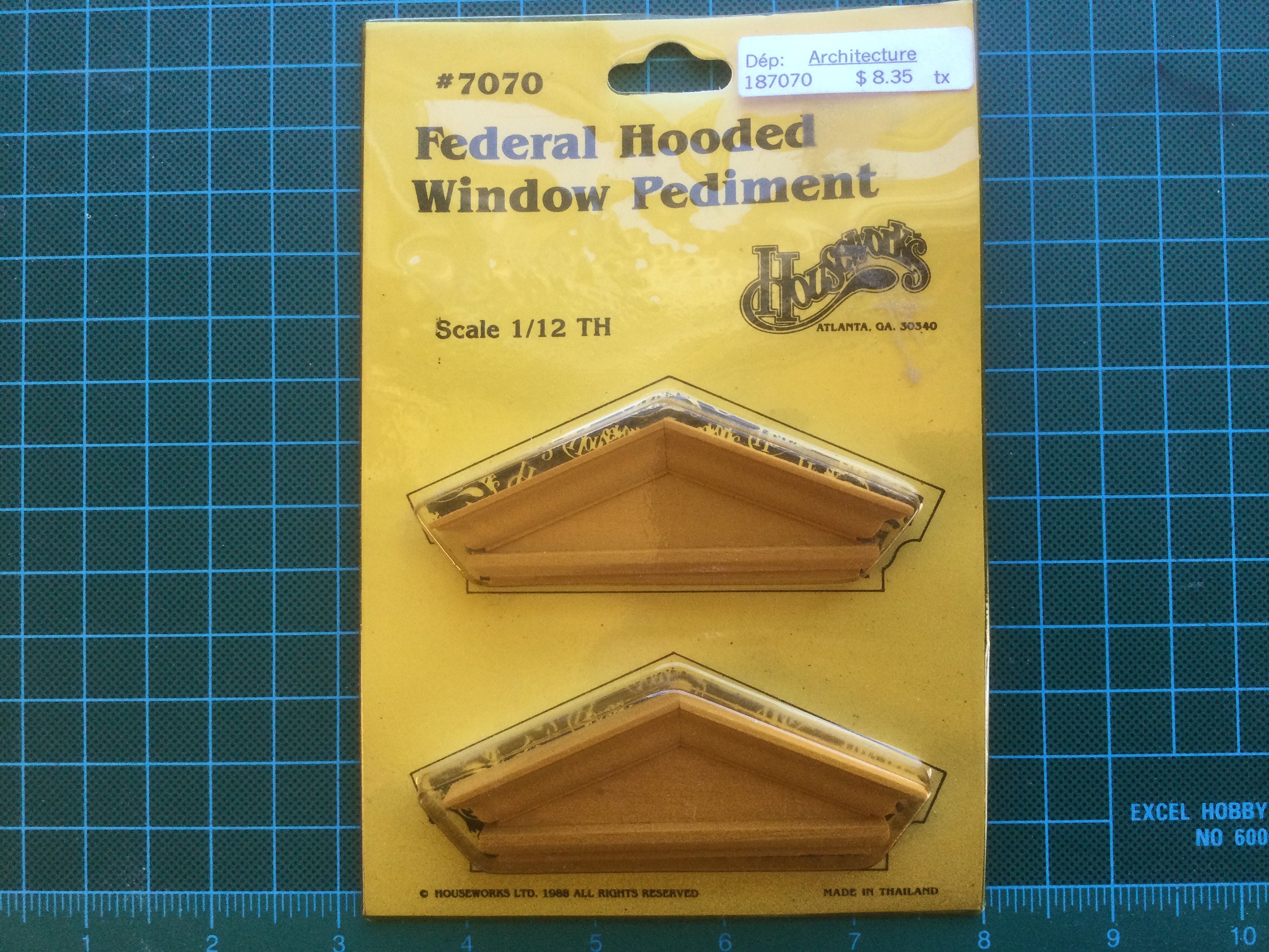Federal Style Hooded Window Pediment. Vintage Item 1/12 Set of 2 Wooden ...