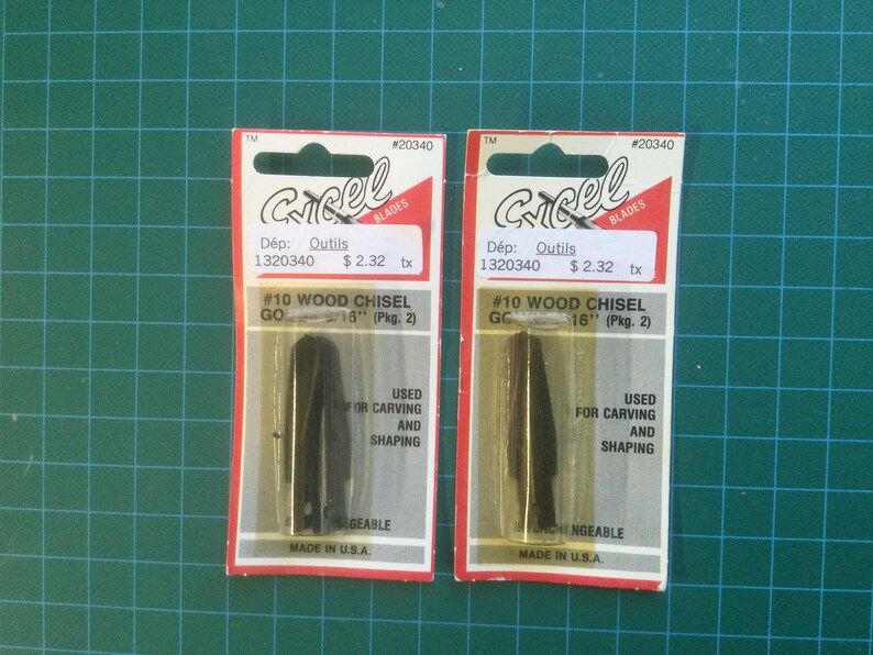 Replacement Carving Gouges. Vintage Item for Hobby. Excel Tools. 20310, 20320, 20330, 20340 ...
