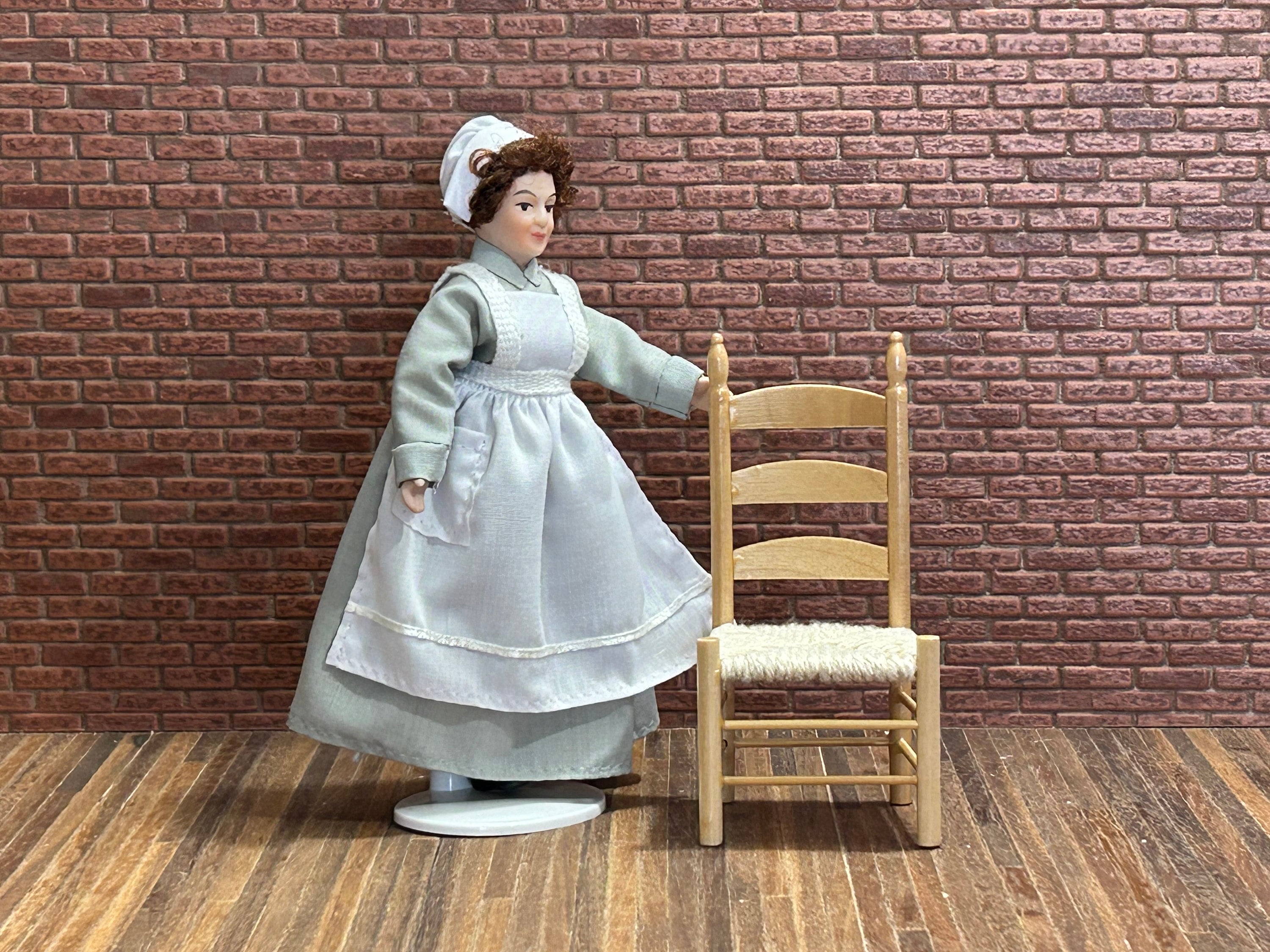 American Country Vintage Style Ladder Back Side Chair With Woven Seat ...