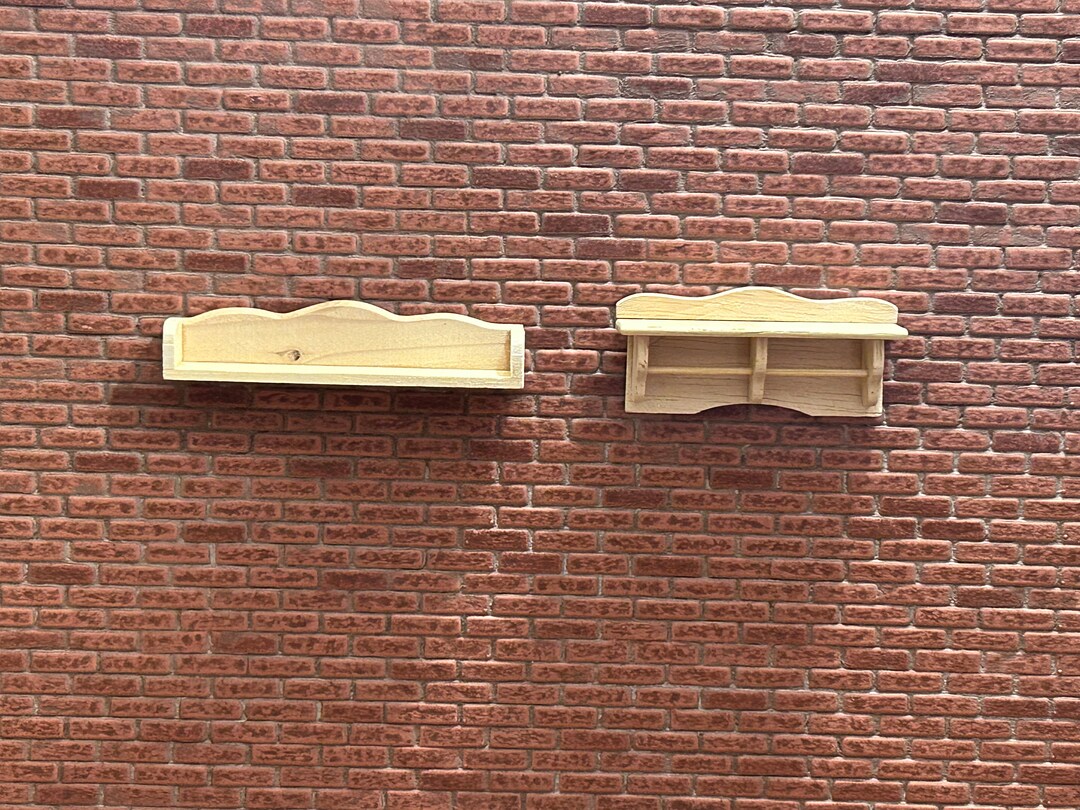 Very Practical Old Style Wall Shelf in Unpainted Wood. Available in 2 ...