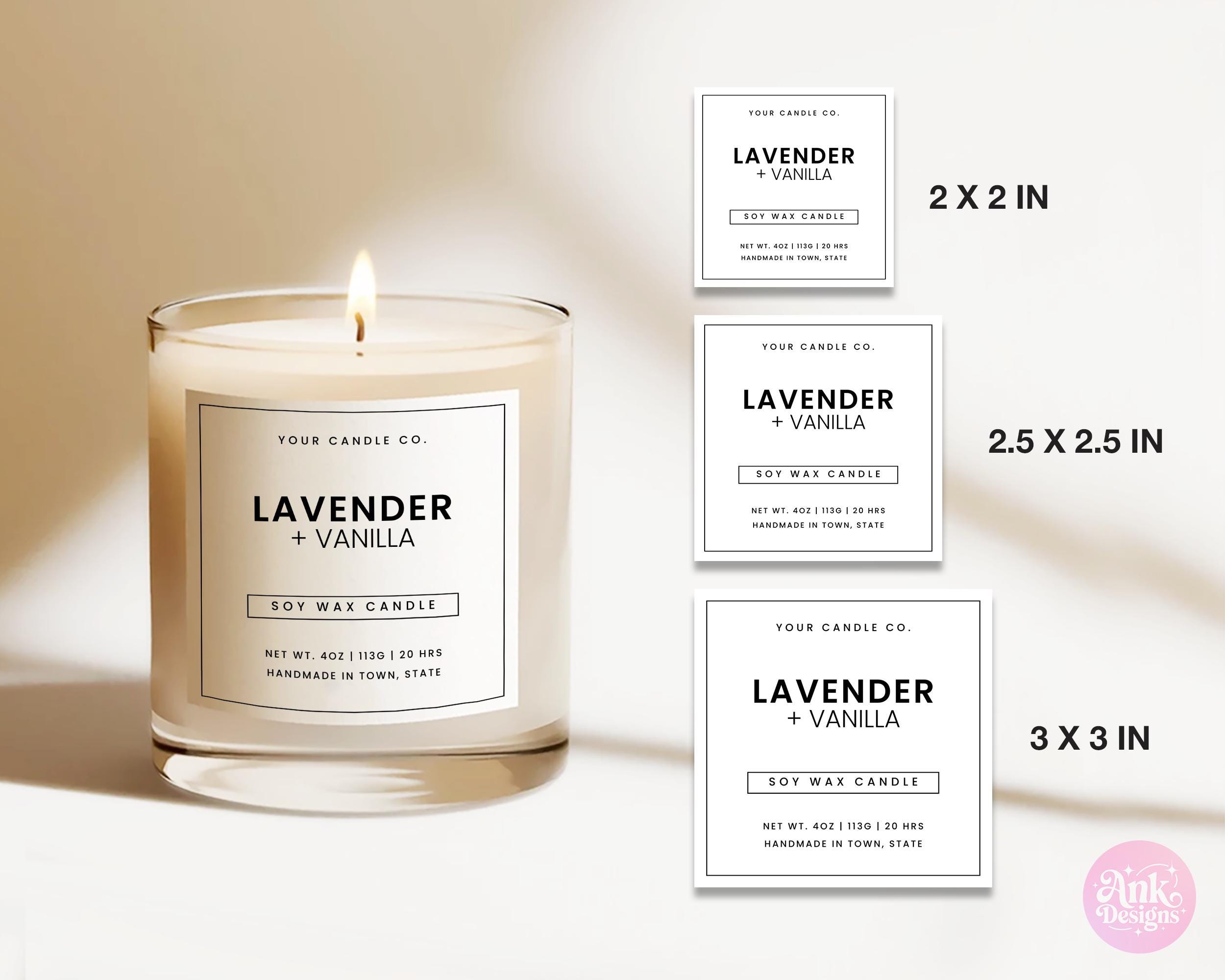 Editable Candle Label Template: Simple Clean Design (digital Download ...