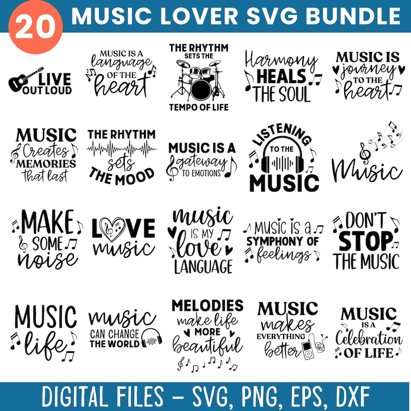 Music Svg - Etsy