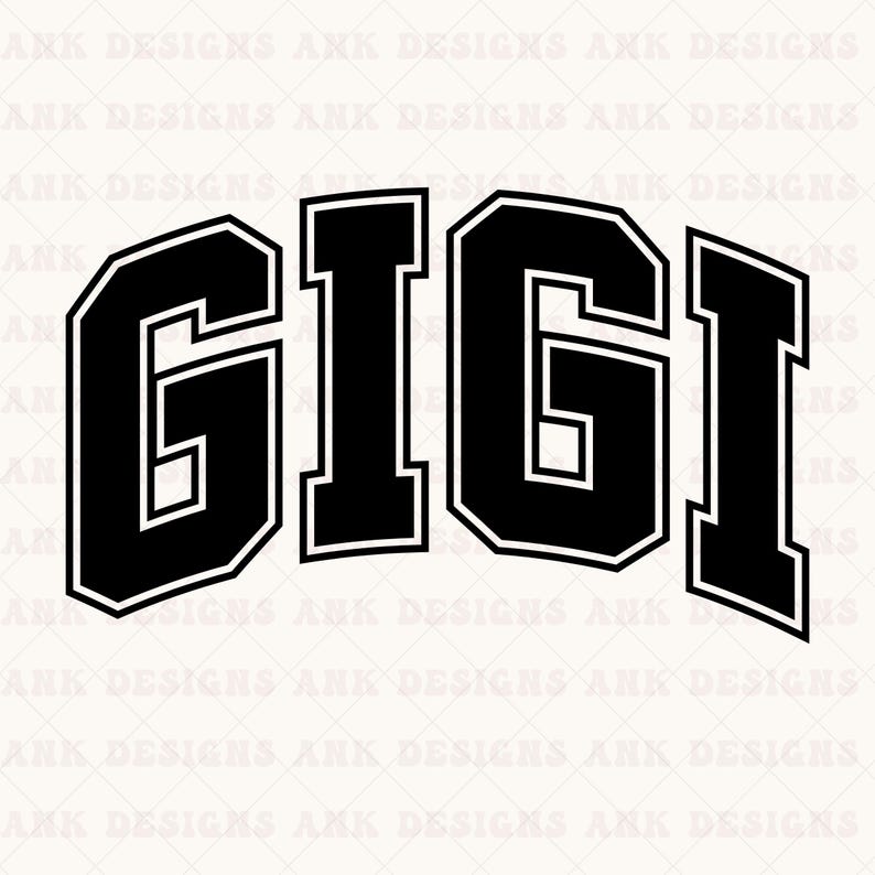 Gigi SVG: Retro Varsity Design (digital Download) - Etsy