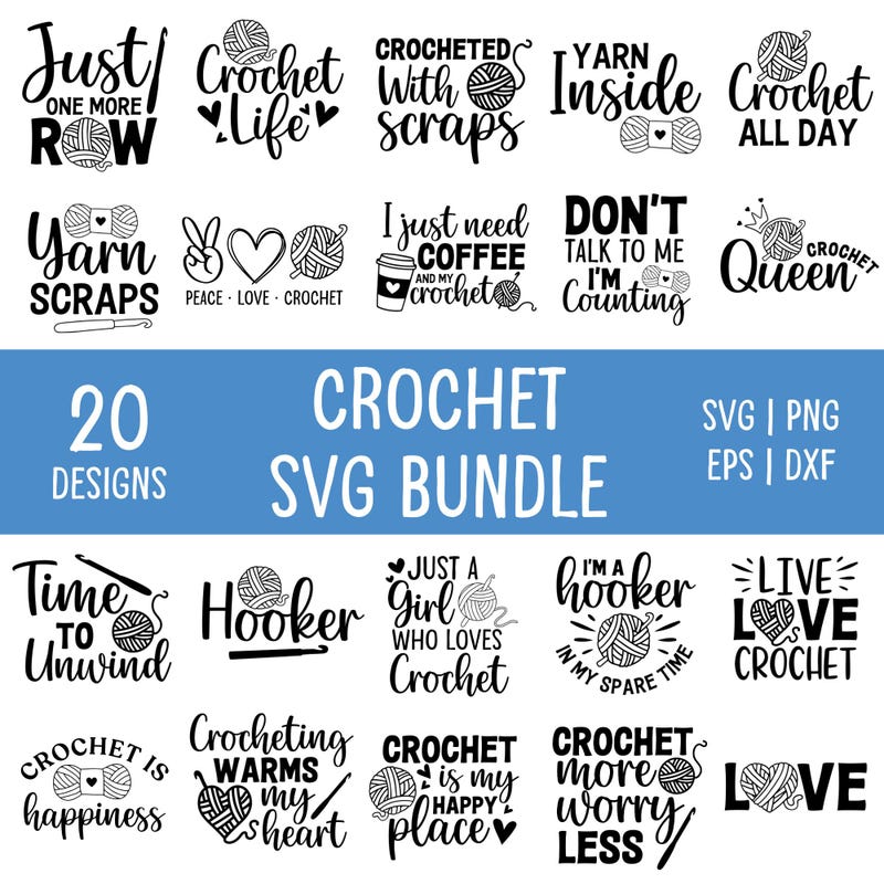 Crochet Svg - Etsy