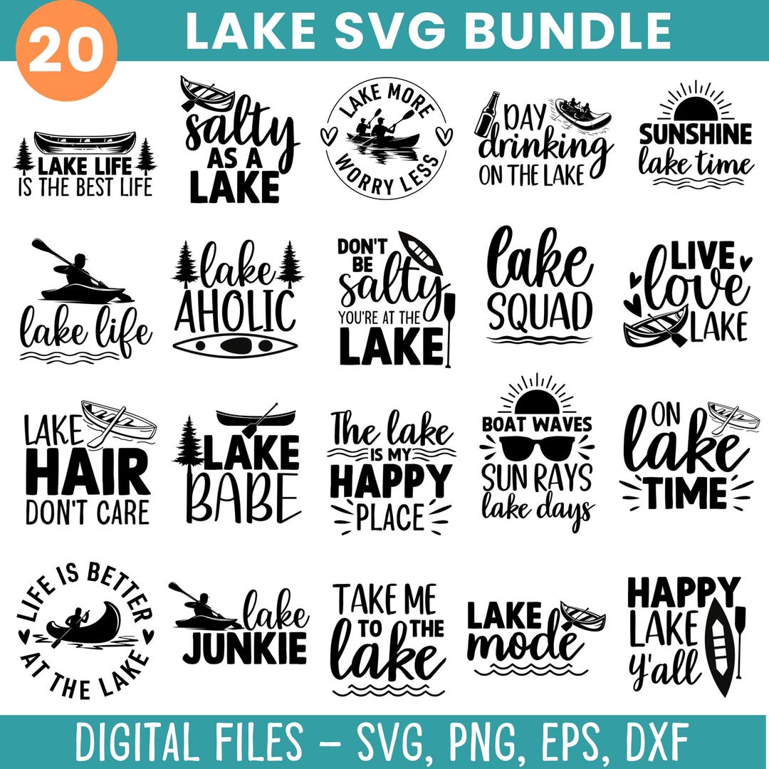 Lake SVG Bundle: 20 Vacation Designs (digital Download) - Etsy