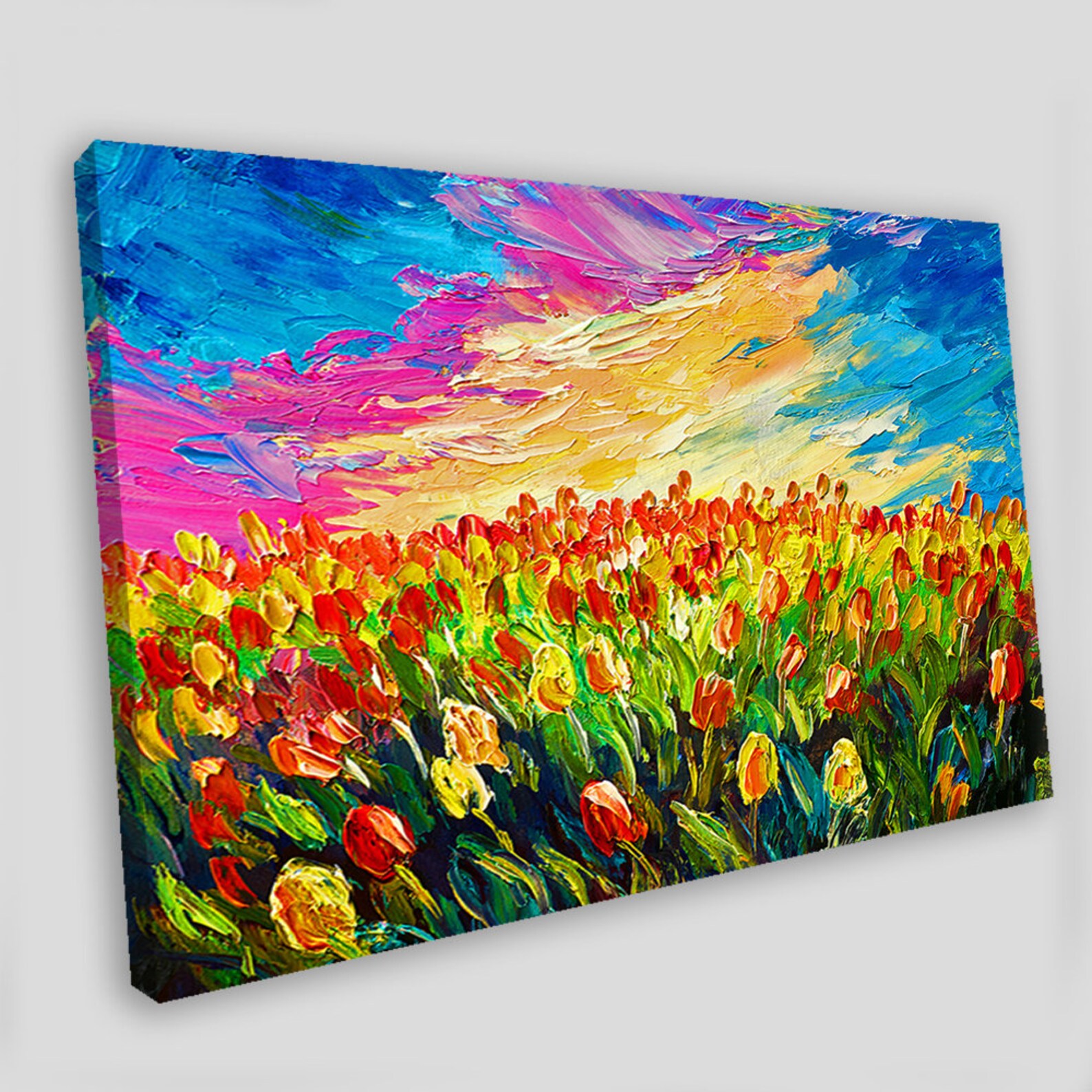 Tulip Oil Painting Tulip Canvas Art Tulip Wall Art Tulip Wall | Etsy