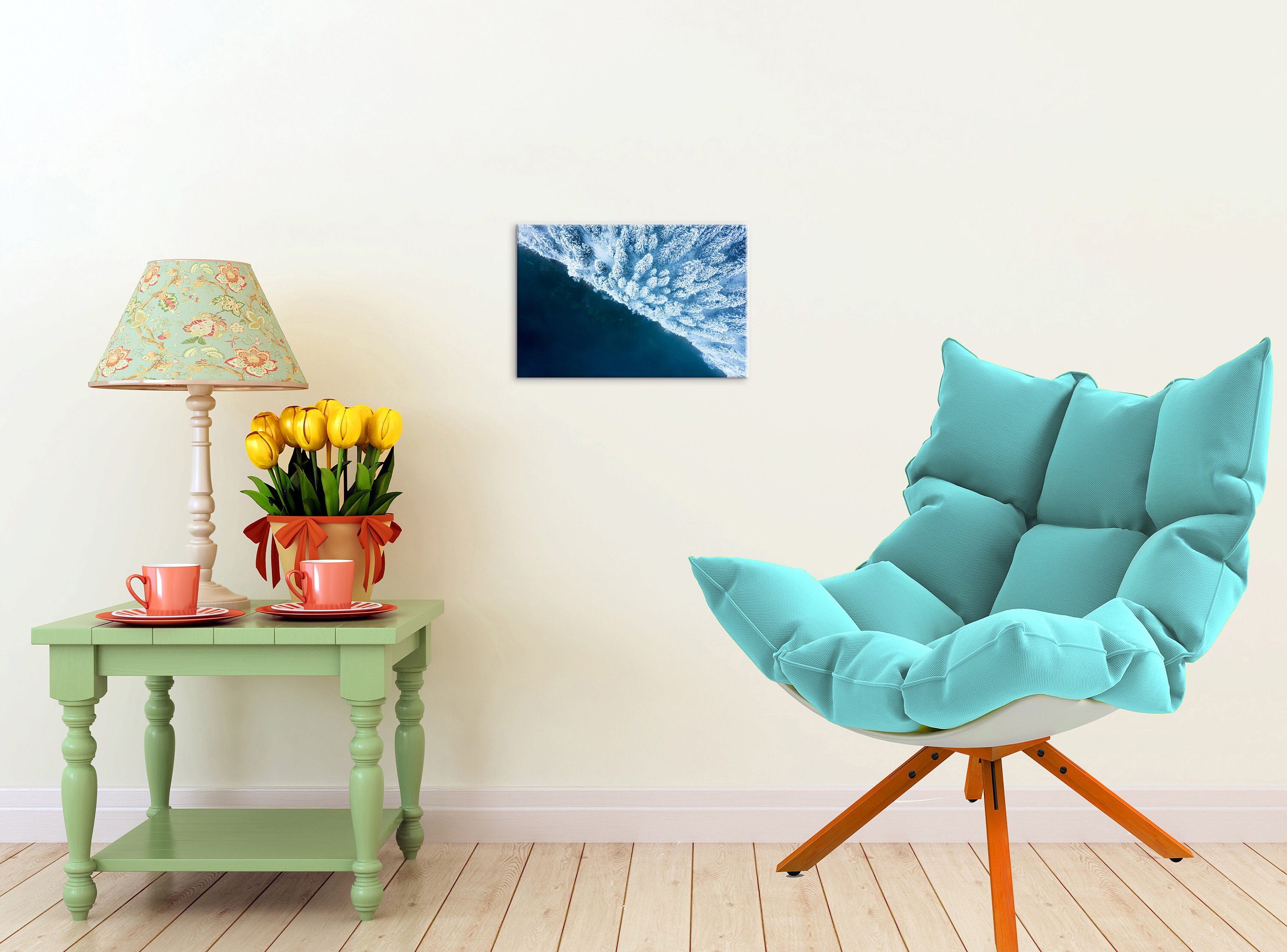 Aerial View Winter Forest Trees Canvas Wall Art Winter Forest - Etsy