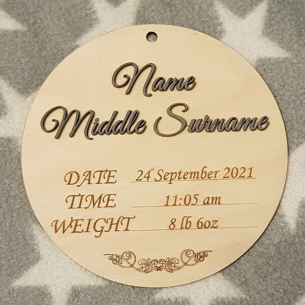 Handmade Birth Announcement - Etsy