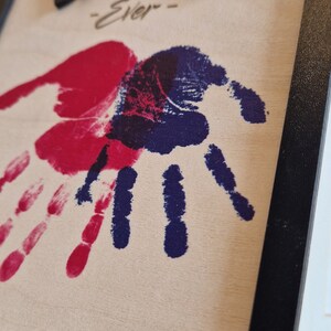 Best Dad Ever Handprint Picture Frame, Handprint Art Diy, Hands Down ...