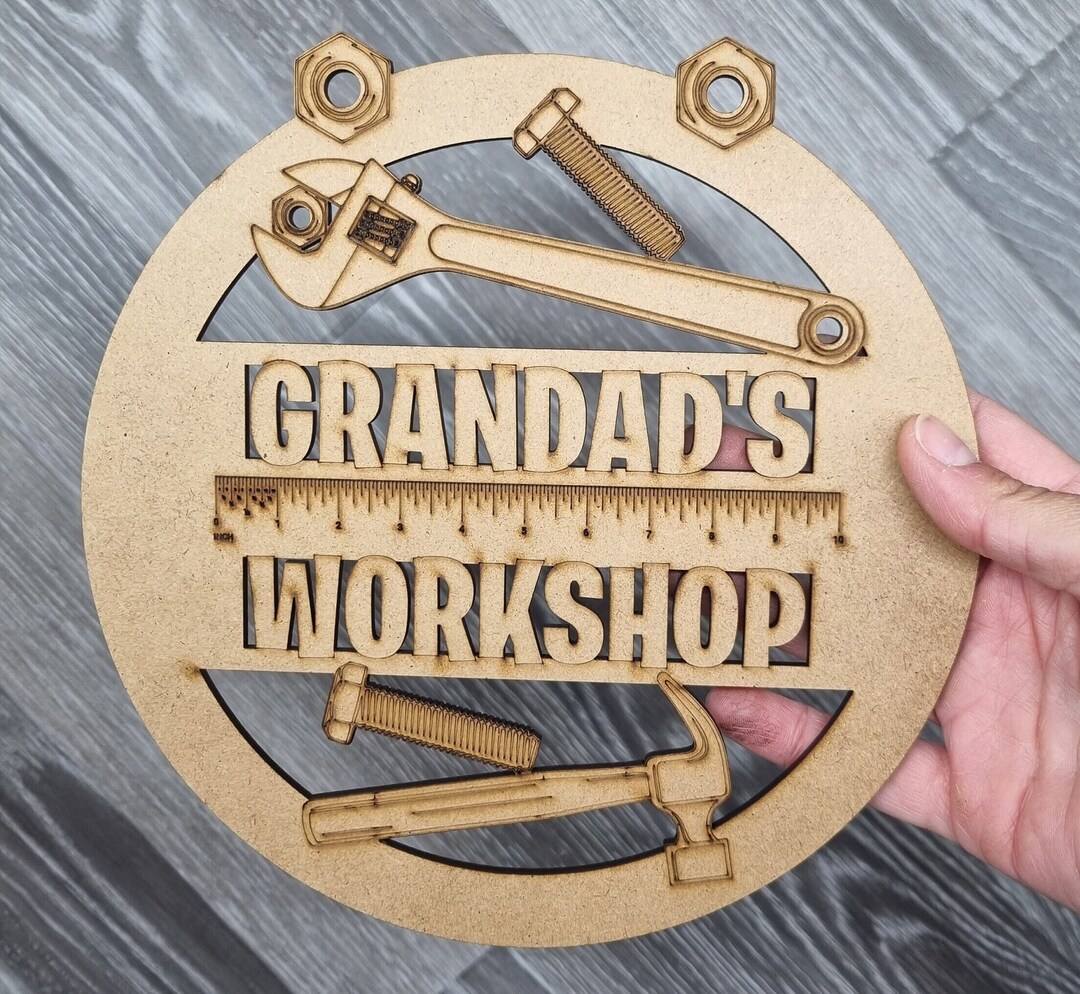 Grandad's Workshop Plaque, Grandparent Gift, Grandpa Sign, Daddy, Gift ...