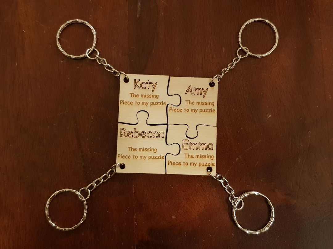 Personalized Puzzle Piece Keyring, Jigsaw Keychain, Family Gift - Etsy UK