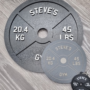 Barbell Weight Lifting Gym Plaque, Sign, Personalised 45 Lbs Sign ...