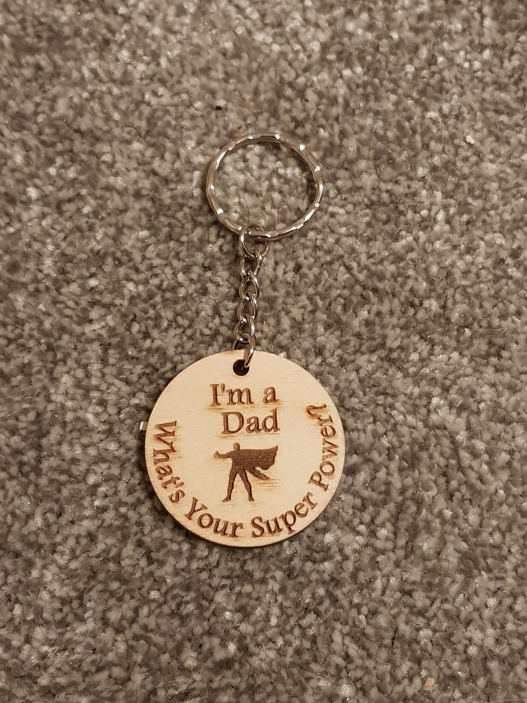 Dad Superhero Keyring Gift, Gift for Him, Fathers Day, Christmas ...