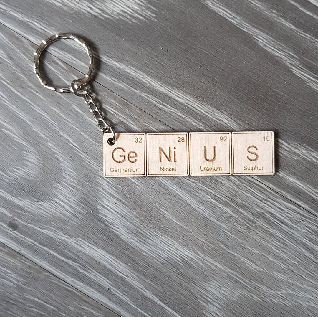 Handmade Periodic Table Wooden Keyring: Science Gift - Etsy