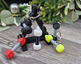 Dumbbell Keychain 3d Printed - Etsy