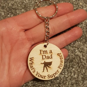 Dad Superhero Keyring Gift, Gift for Him, Fathers Day, Christmas ...