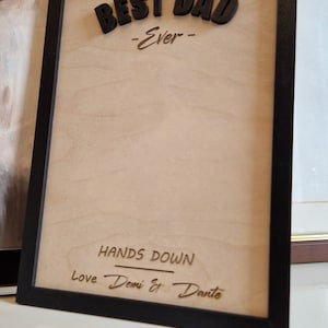 Best Dad Ever Handprint Picture Frame, Handprint Art Diy, Hands Down ...