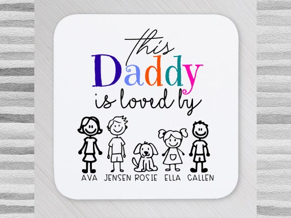 Personalised Father's Day Coaster Custom Coaster for Dad | Etsy