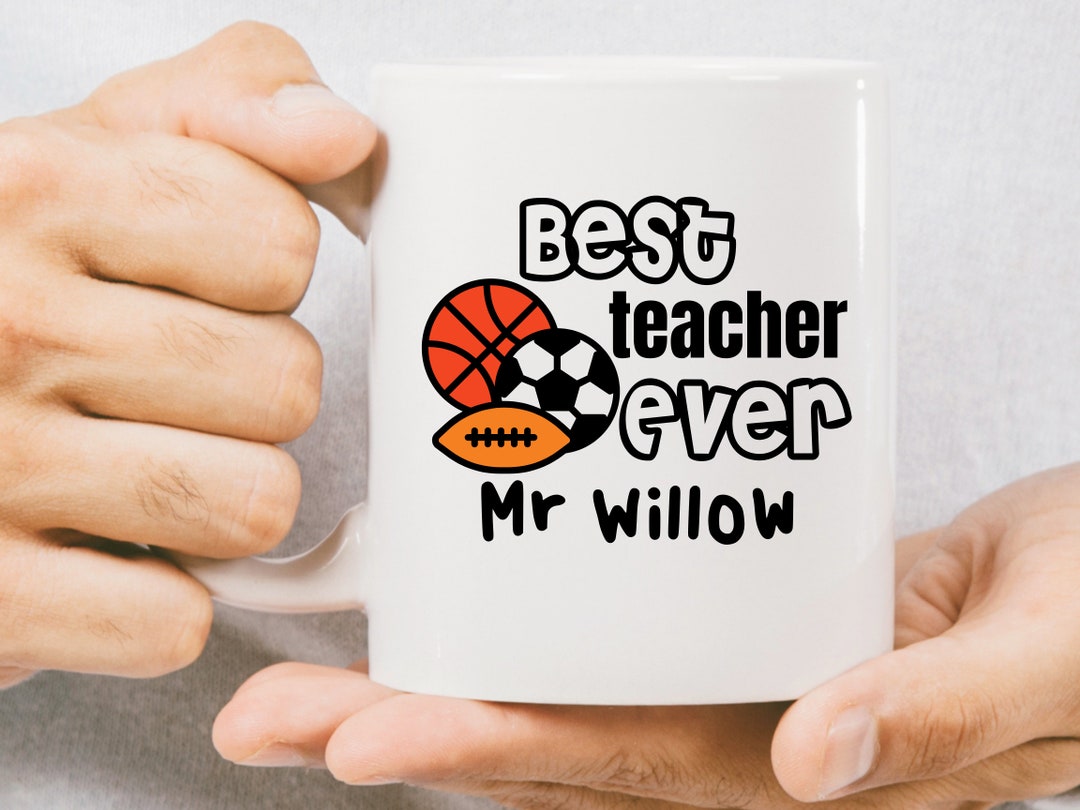 PE Teacher Gift Personalised Teacher Mug Best PE Teacher Thank You Gift ...