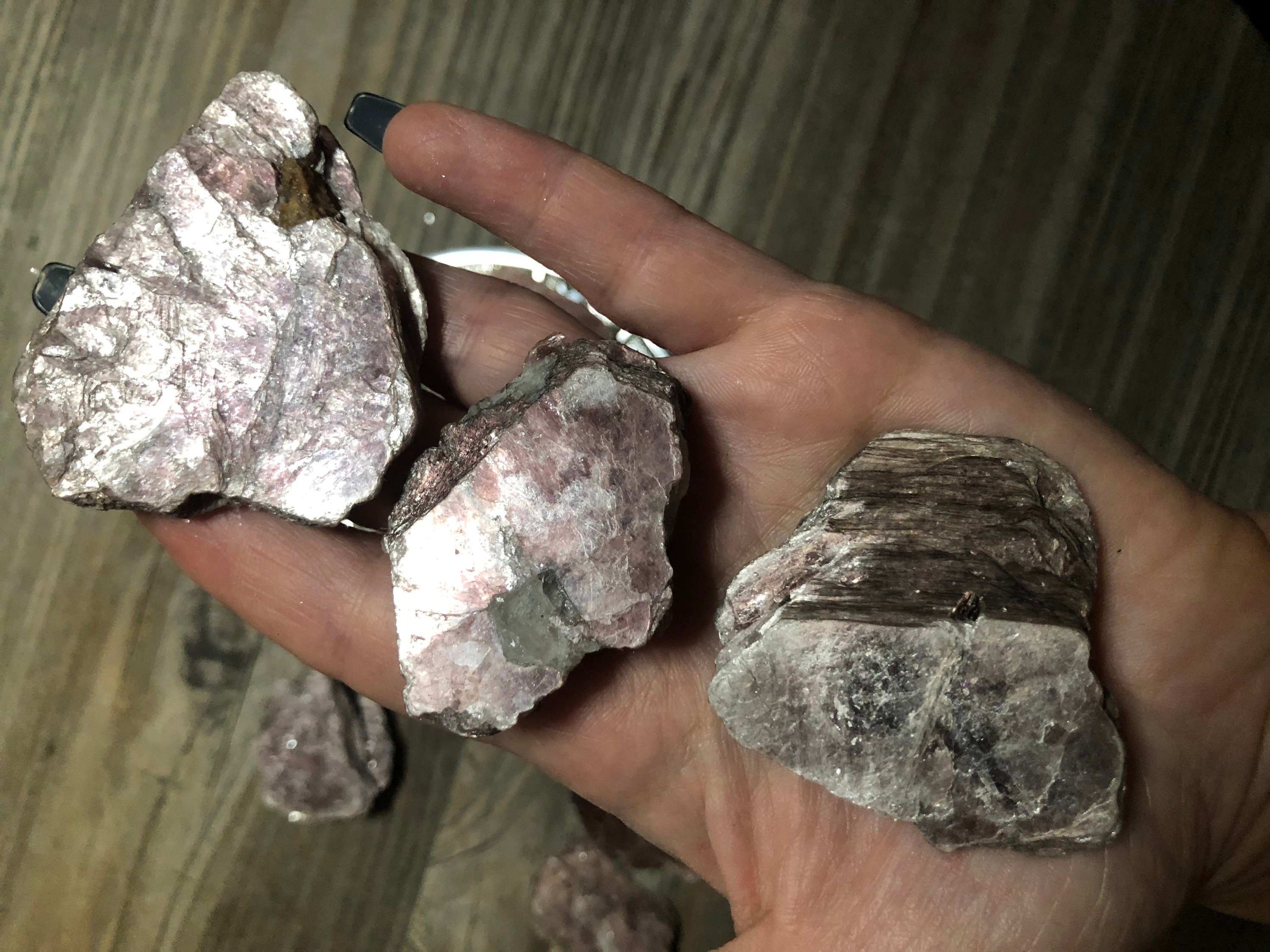 Pink Lepidolite Mica Raw Slabs | Etsy