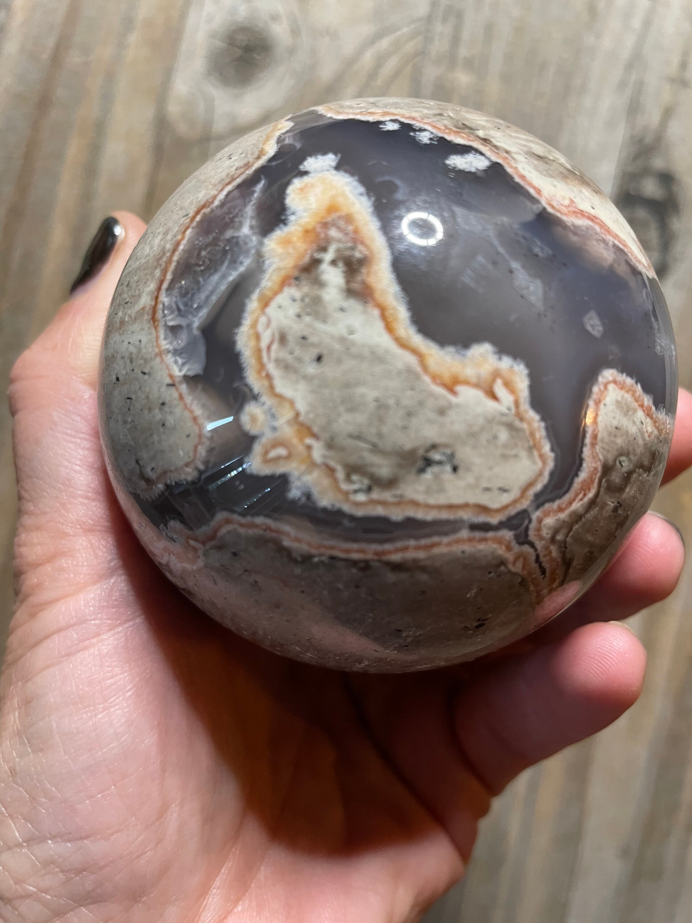 Dark Grey Chalcedony With Glittery Ocean Jasper Islands - Etsy UK