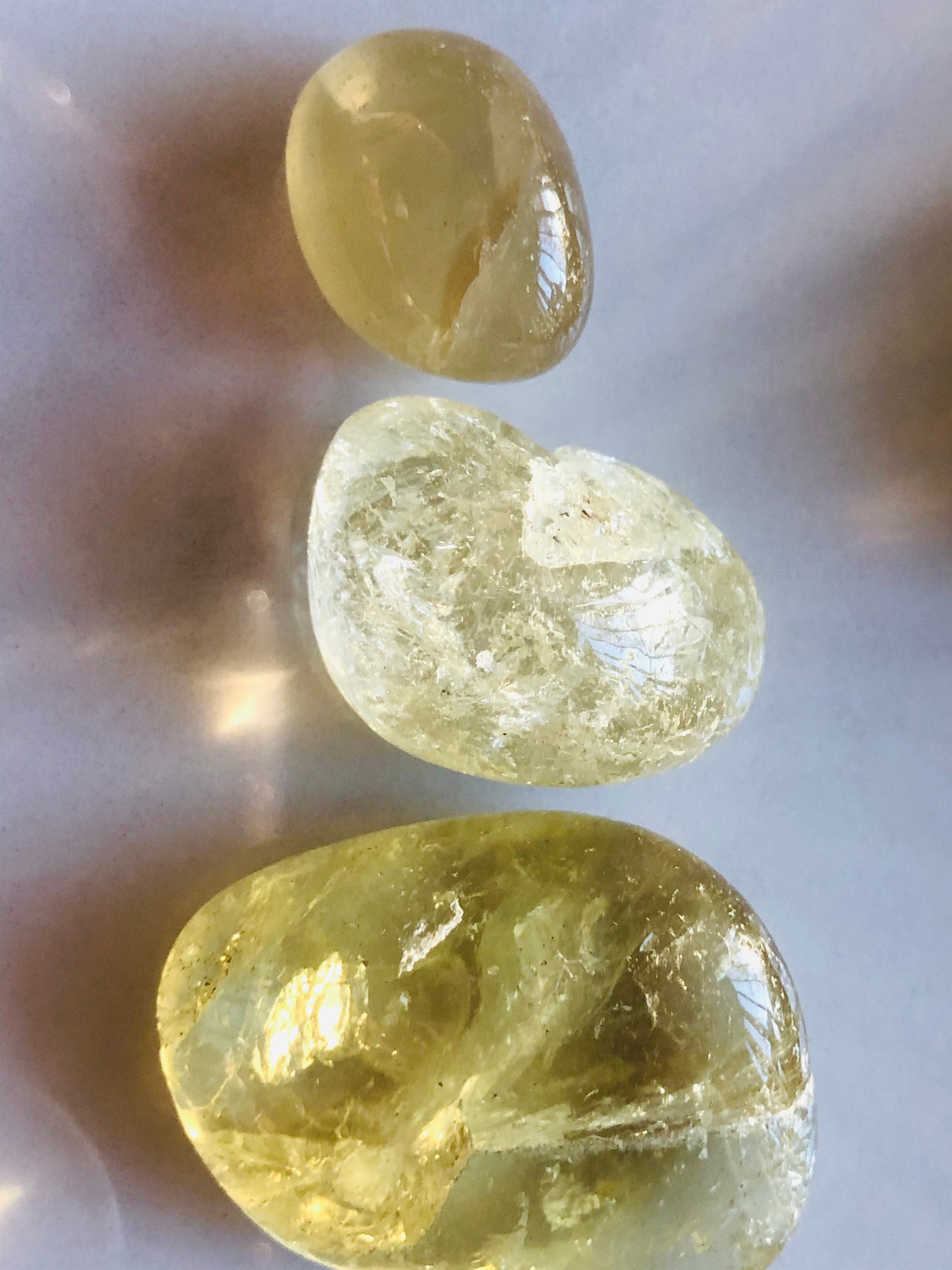 Smoky Yellow Lemon Quartz Tumbled Stones Extreme Solar Plexus | Etsy